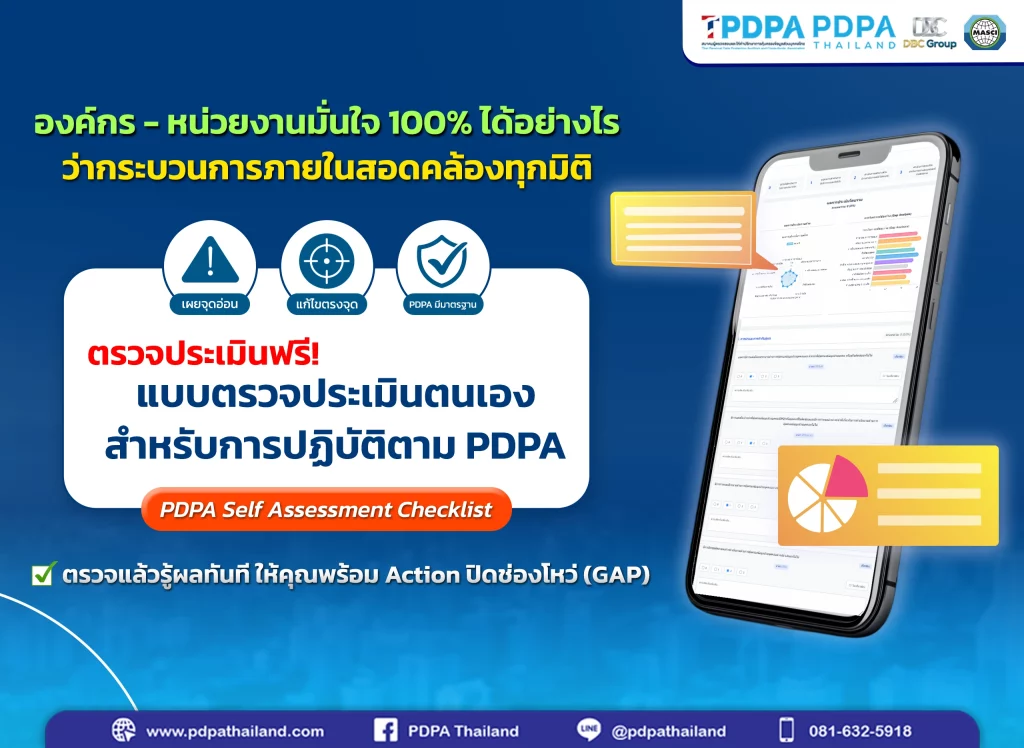 แบบประเมินตนเอง PDPA Self Assessment Checklist